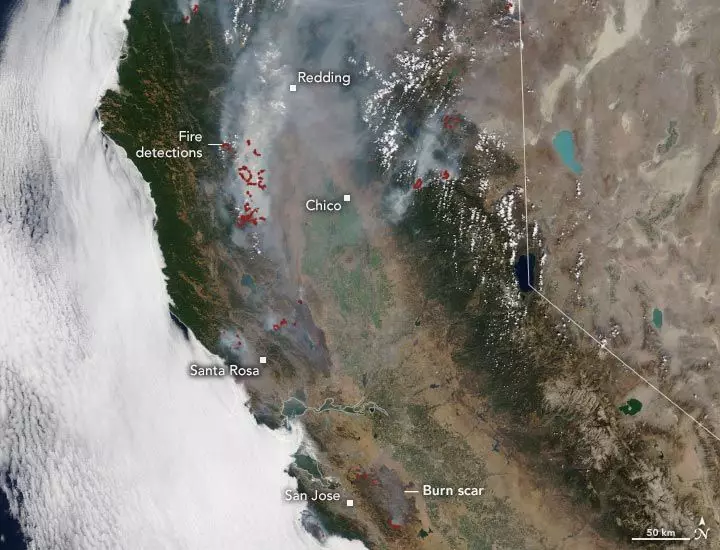 MODIS California Burn Scars agosto de 2020 anotado