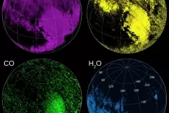 प्लुटो को रंगीन रचना नक्शा