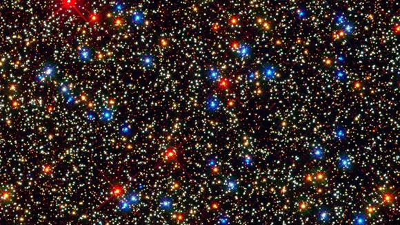 An t-ionad plódaithe de bhraisle globular Omega Centauri.