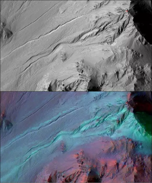 Nieuwe studie toont aan dat Mars-geulen niet gevormd zijn door vloeibaar water