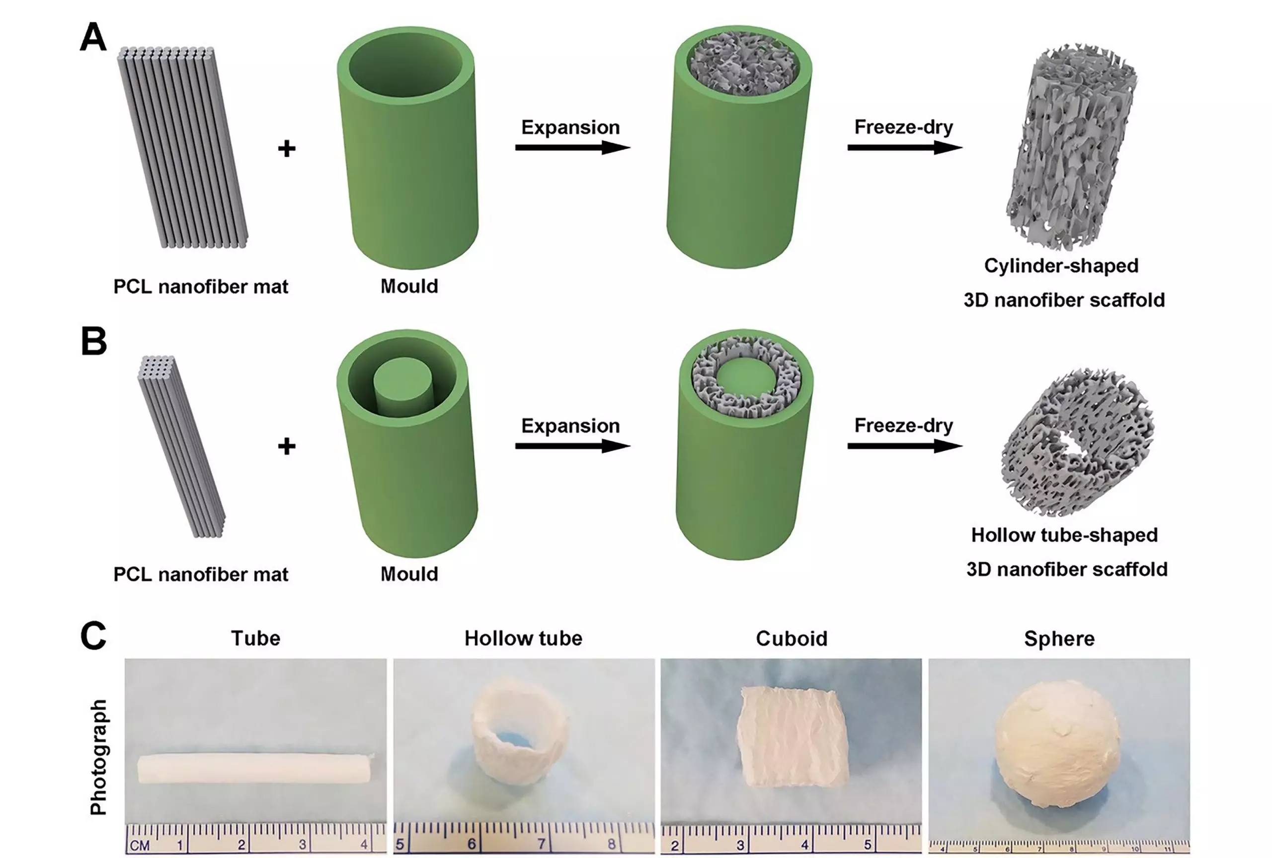تبدیل غشاهای نانوالیاف به اشکال سه بعدی پیچیده برای کاربردهای زیست پزشکی
