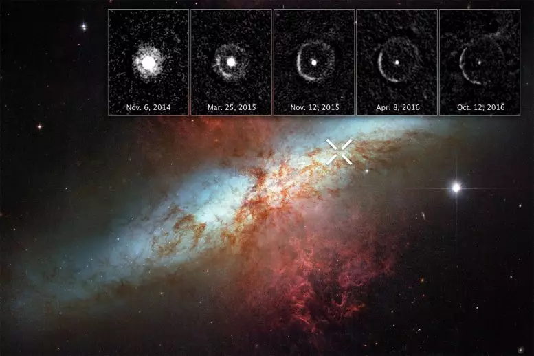 Хаббл бачить світлове ехо, що розширюється від розірваної зірки