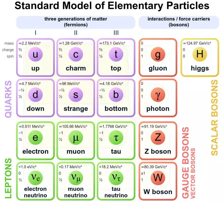 Grafický štandardný model elementárnych častíc