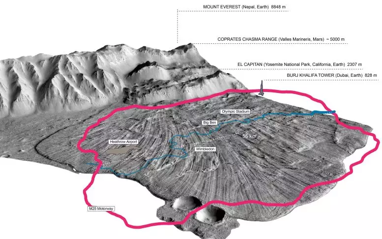 Mars Manzarası Coprates Labes Valles Marineris