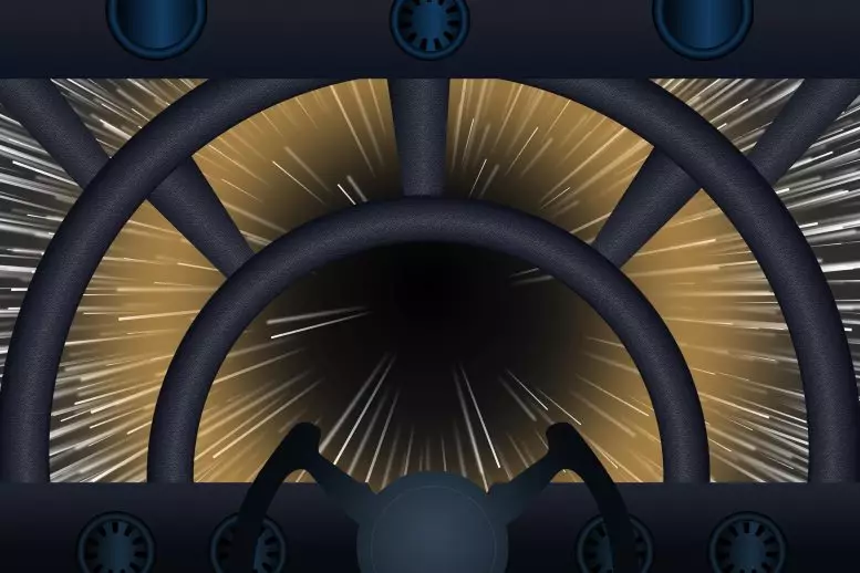 Raumschëff Cockpit Hyperspace