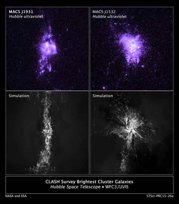 Hubble finder beviser for Galaxy Star-fødsel styret af et sort hul