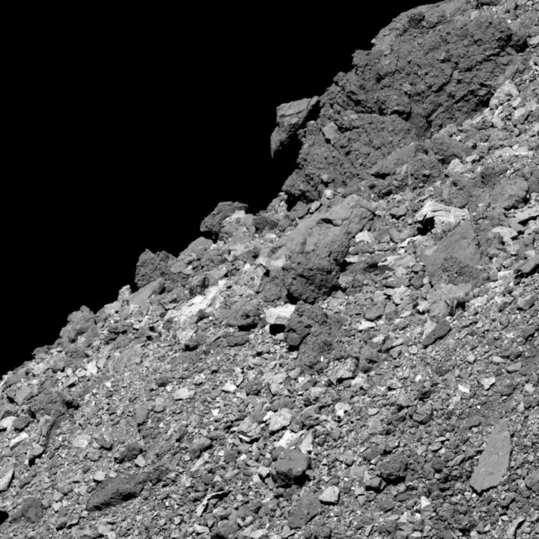 小行星本努的巨石覆盖面