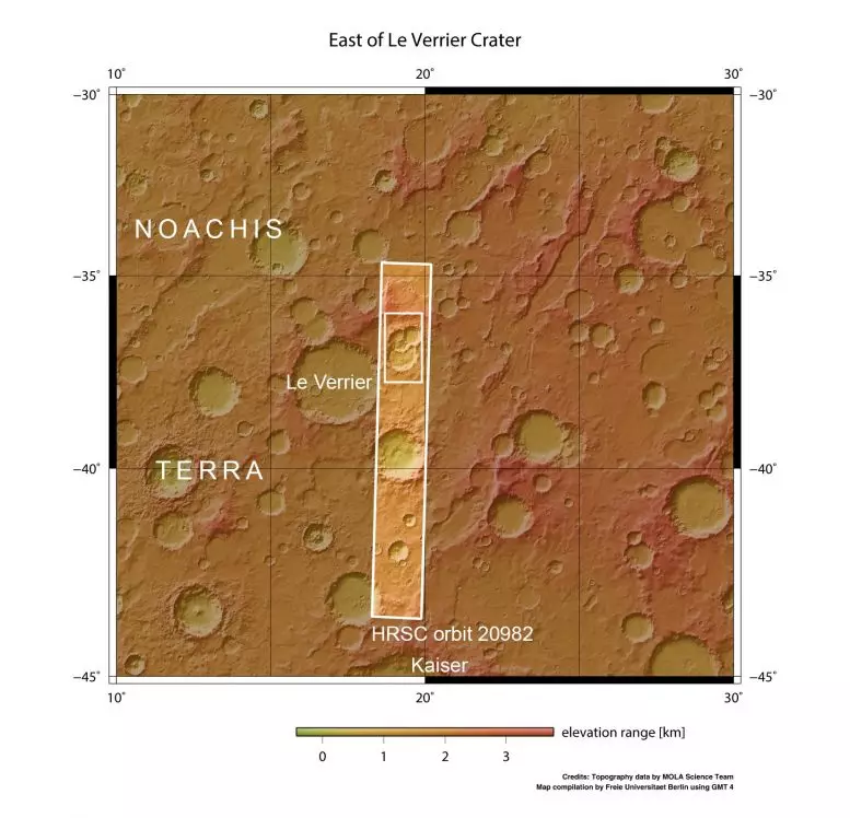 Ancient Crater Triplet on Mars in Context