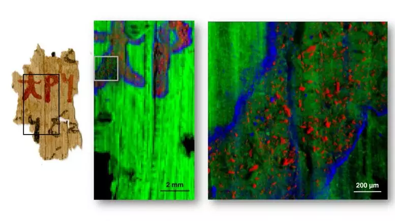 ESRF X-ray Fluorescence Map of Papyrus Fragment