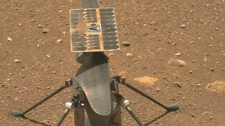 Spin do helicóptero Mars Ingenuity da NASA