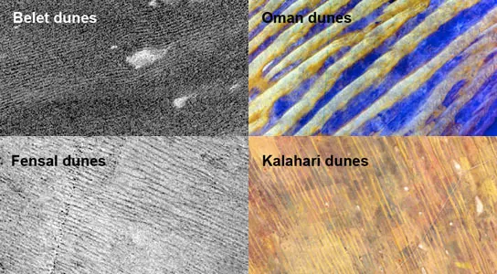 NASAのカッシーニ宇宙船はタイタンの砂丘パターンを示しています