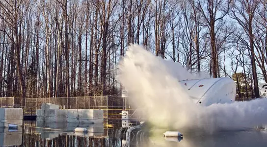 Orion Mockup Huelt Finale Splash Test