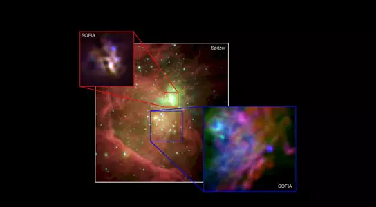 SOFIA Saib tob rau hauv Orion Nebula