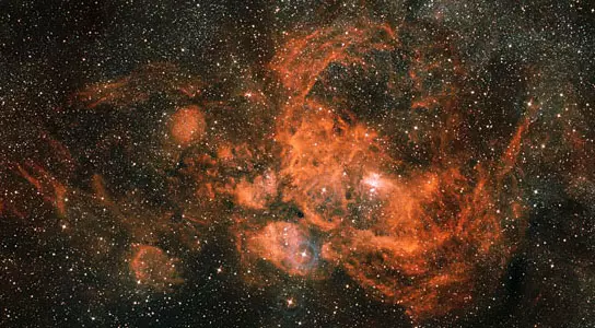 ESOの超大型望遠鏡からのNGC6357の詳細画像