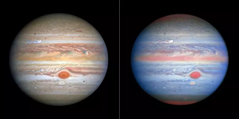 Hubble Jupiter mismunandi litir