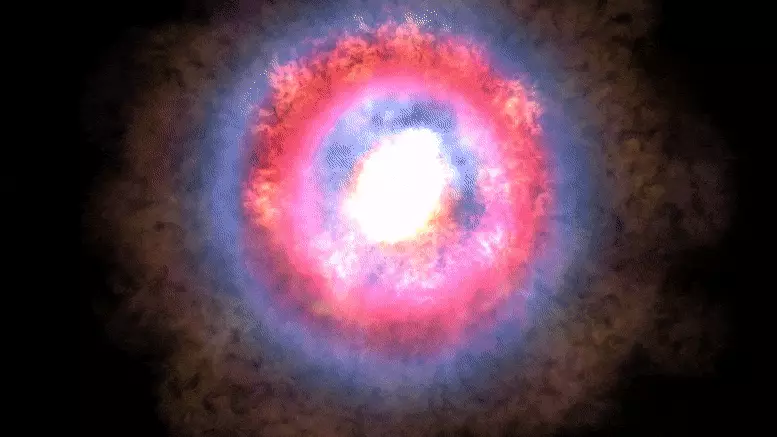 Animación de explosión de supernova