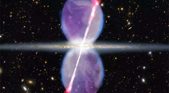 I-Gamma-Ray Beams iphakamisa i-Milky Way's Central Black Hole Yayinesikhathi Esidlule Esisebenzayo