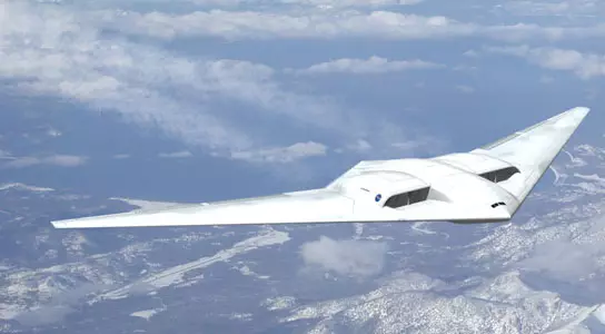 Northrop Grummanin konsepti on erittäin aerodynaaminen lentävä siipi