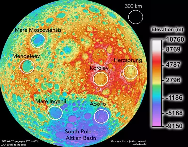 Moon-Based Cosmology Telescopes Potentiella platser