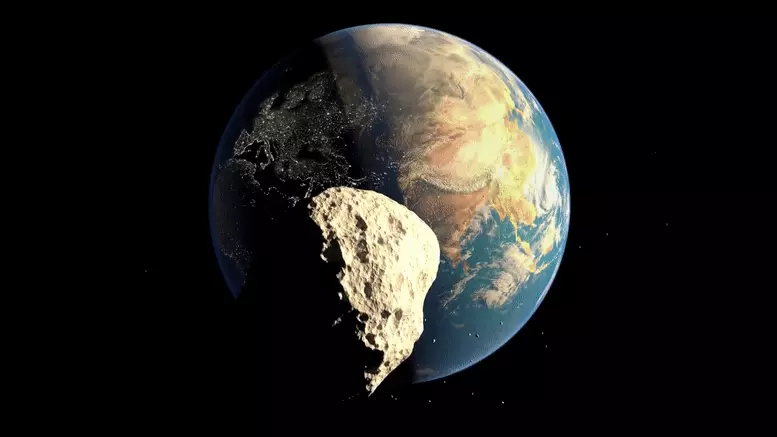 Dakong Duol sa Yuta Asteroid Ilustrasyon