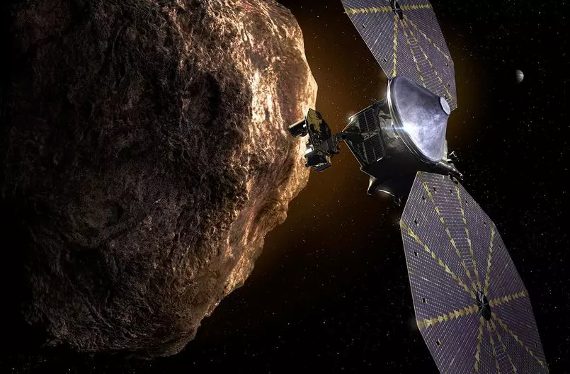 Statek kosmiczny Lucy na asteroidzie Trojan
