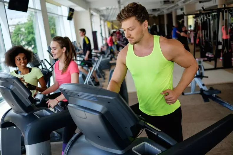 Man Exercising Gym