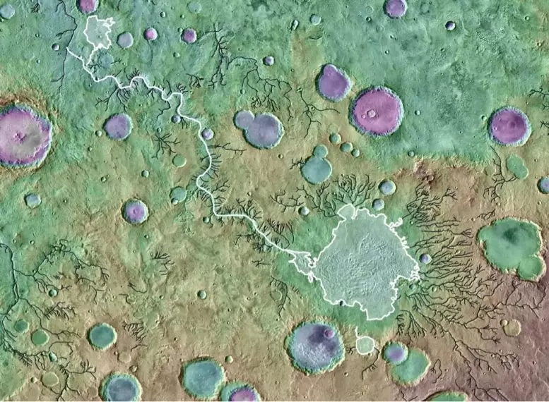 Crater Outlet Mars