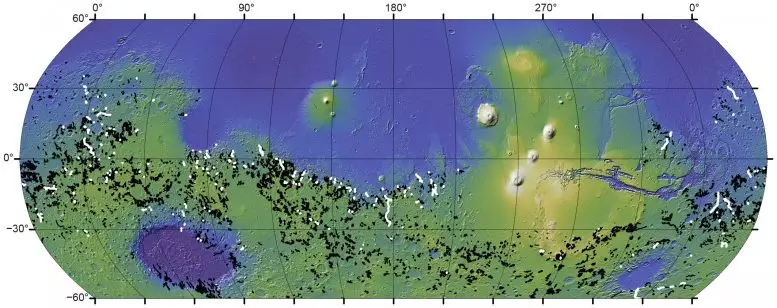 Globální mapa údolí řeky Mars