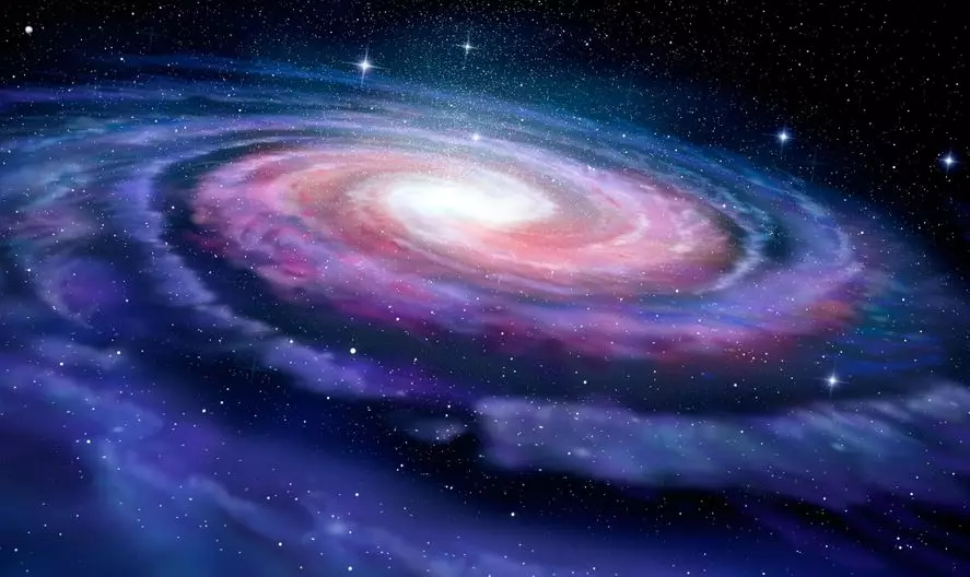 Milky Way Spiral Galaxy Yllustraasje