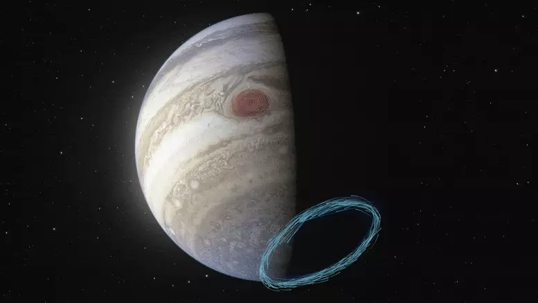 Stratospheric iskoki Kusa da Pole ta Kudu ta Jupiter