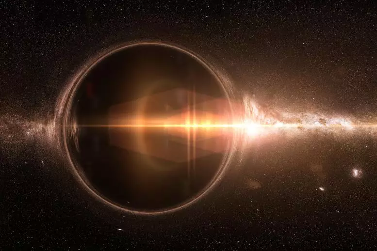 Black Hole Miaraka amin'ny Gravitational Lens Effect