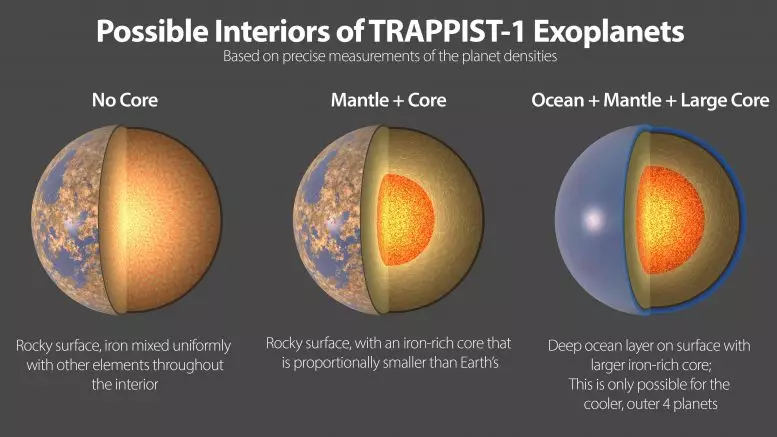 TRAPPIST-1 การตกแต่งภายในของดาวเคราะห์นอกระบบ