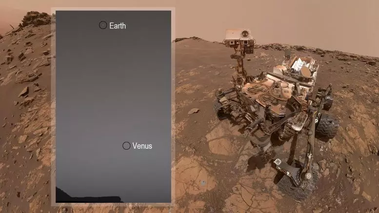 Ангараг гаригийн Curiosity Rover Дэлхий, Сугар гаригийг олжээ