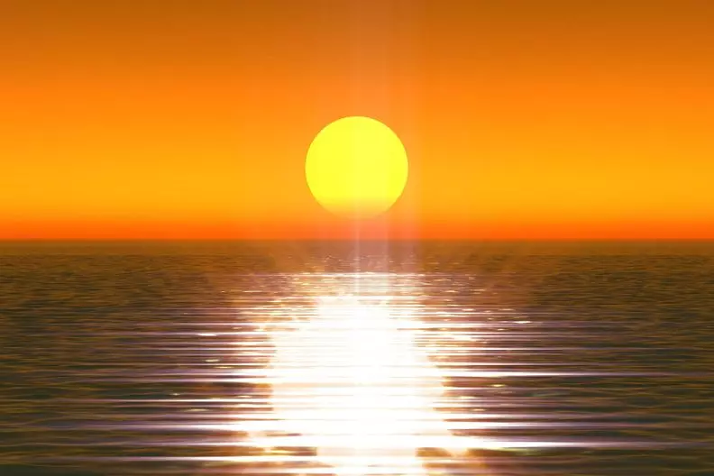 Golden Sunset Ocean