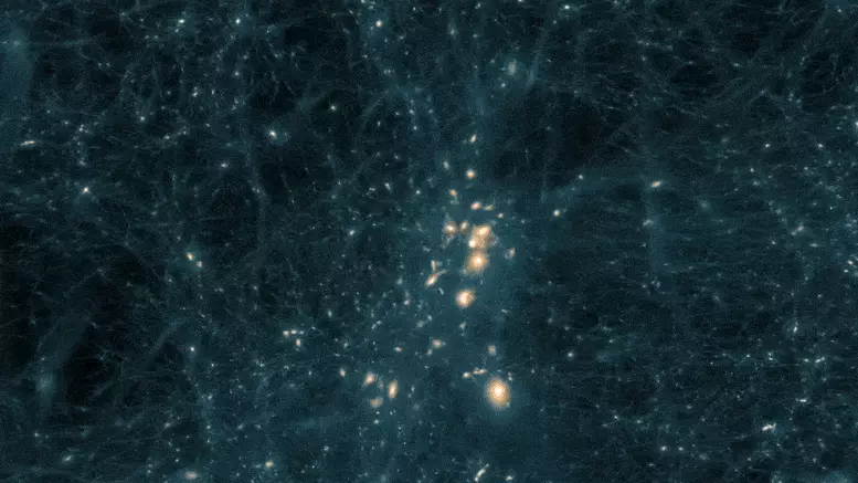 Concetto di galassia nana della materia oscura