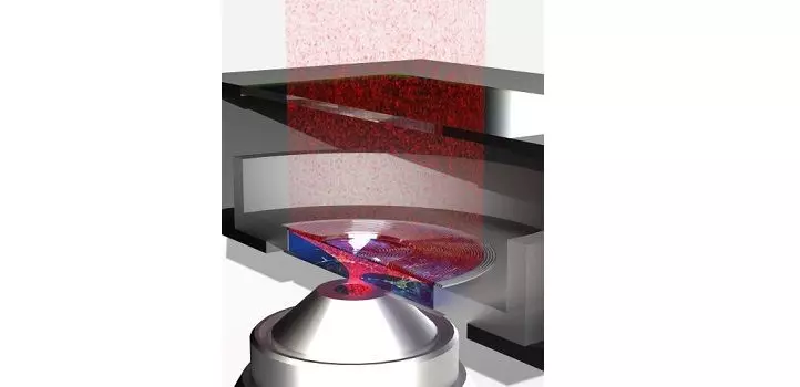 Uma lente impressa em 3D desenvolvida na KAUST usa recursos ópticos inspirados em feixes de farol para coletar sinais de laser para bioimagem.