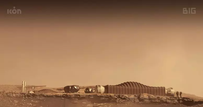 Mars Dune Alpha konceptuel gengivelse