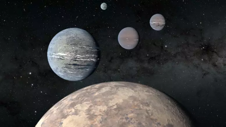 Exoplanetas orbitando a estrela TOI-1233