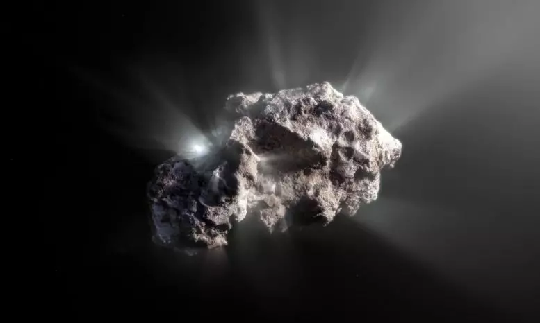 Impressió artística de la superfície del cometa interestel·lar 2I/Borisov