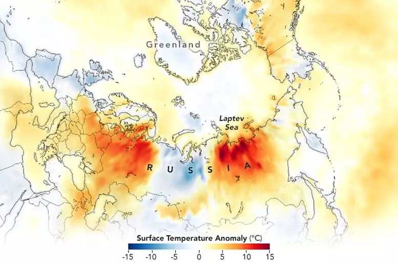 Anomaliya sa Surface Temperature Russia Europe Hunyo 2021 Gi-annotate