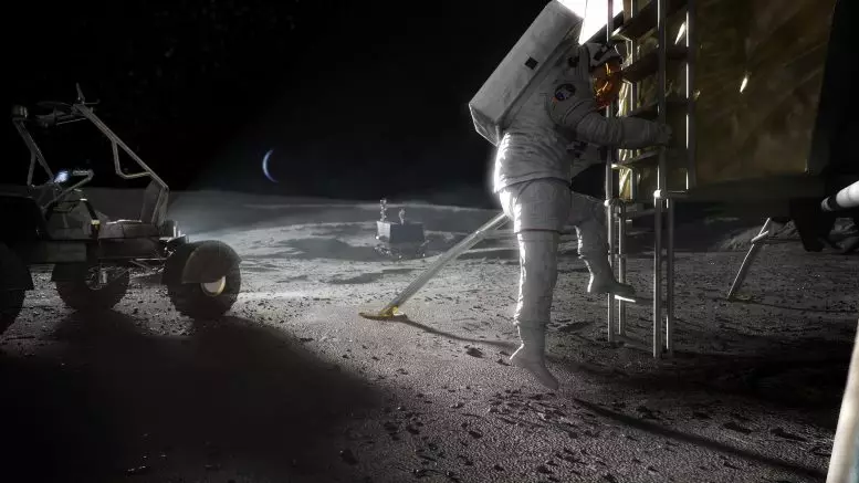 चंद्रमा पर आर्टेमिस अंतरिक्ष यात्री