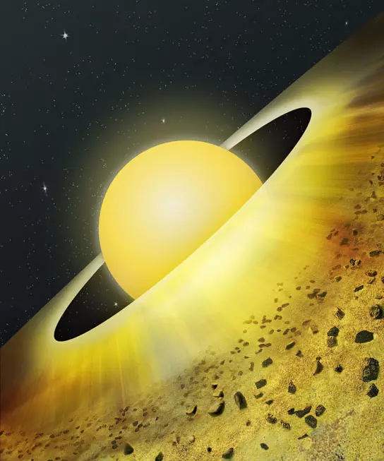 Artist's Conception of Dusty Disk Around Young Star TW Hydrae