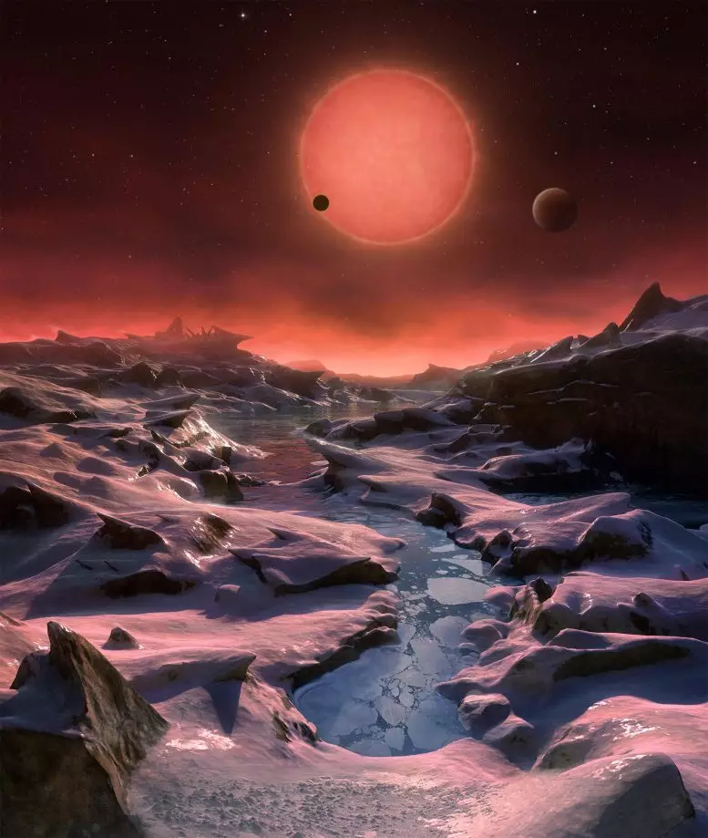 سیارے کی سطح سے TRAPPIST-1