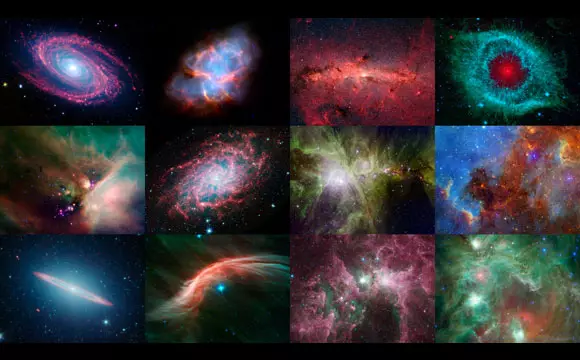 Kalendarz NASA pomaga uczcić 12. rocznicę powstania Kosmicznego Teleskopu Spitzer NASA