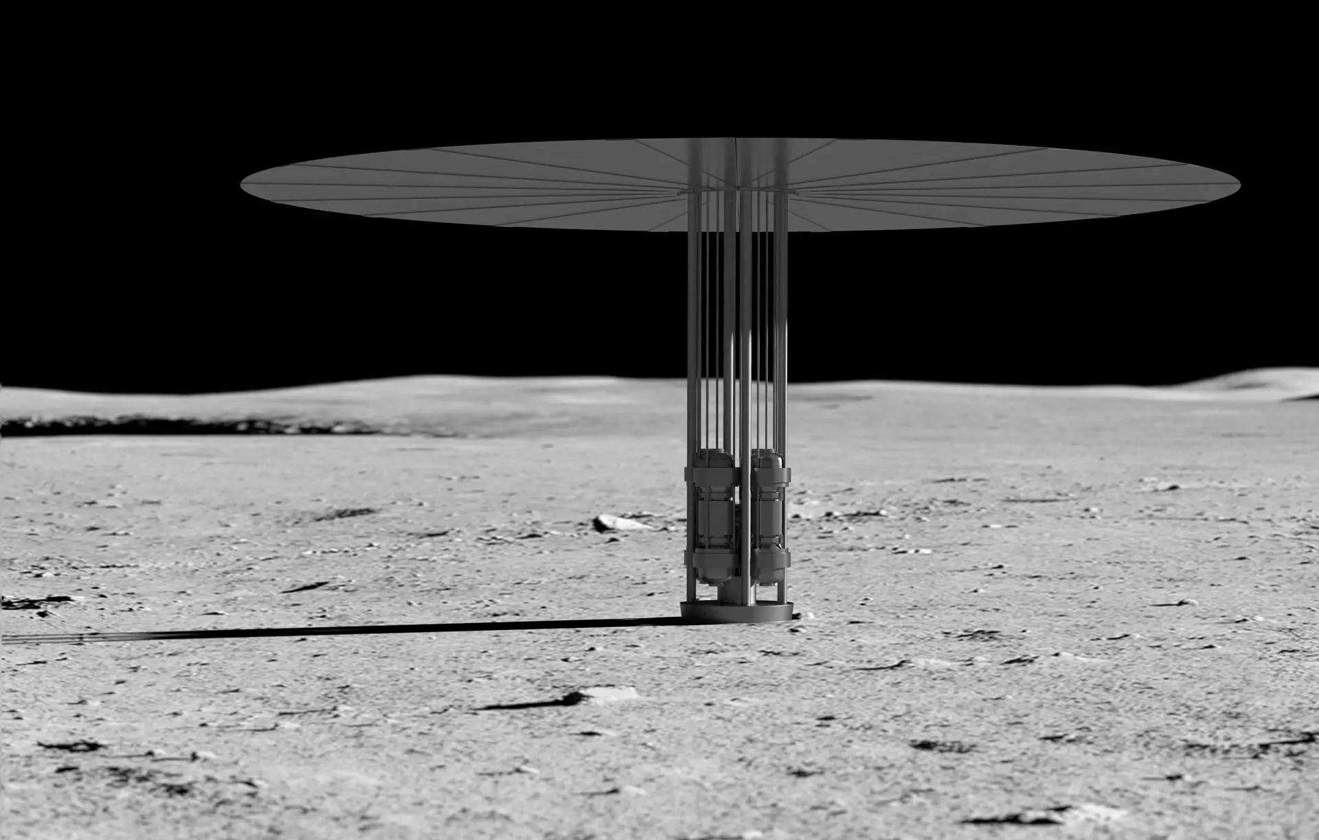 Nuklearkraaft um Mound: NASA wählt Designkonzept fir Fission Surface Power System