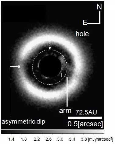 Yakananga Infrared Mufananidzo weProtoplanetary Disk yakatenderedza Nyeredzi Yechidiki 26008_1