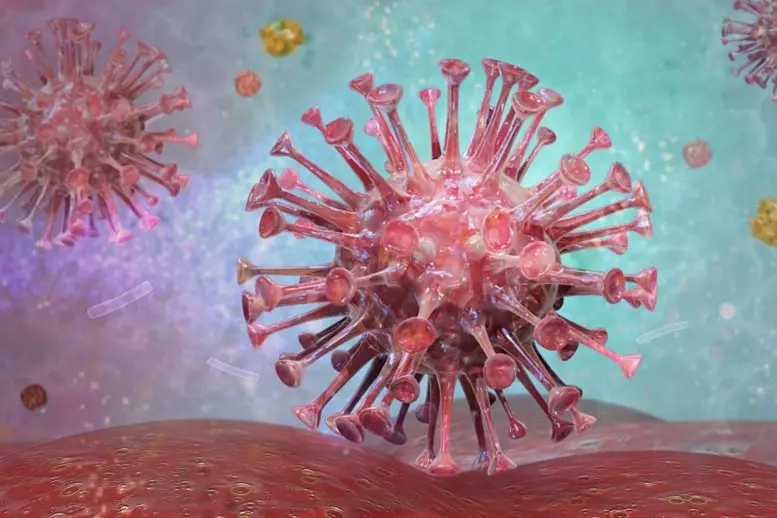 Illustratie van het HIV-virus