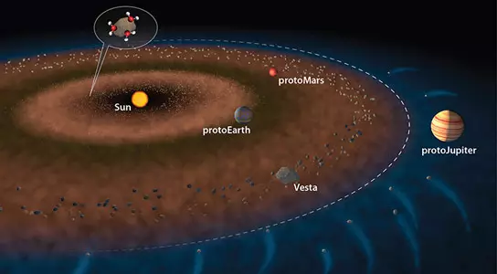 És probable que l'aigua de la Terra s'hagi acumulat al mateix temps que la roca