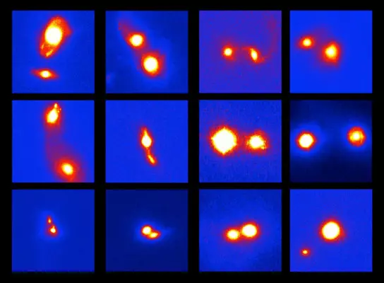 Novas imagens do telescópio Subaru de galáxias em fusão