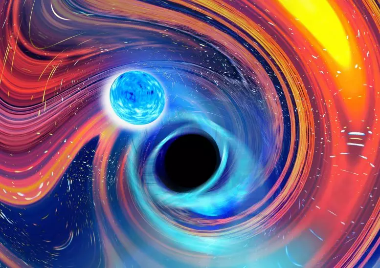 Fusión de estrelas de neutrones do burato negro